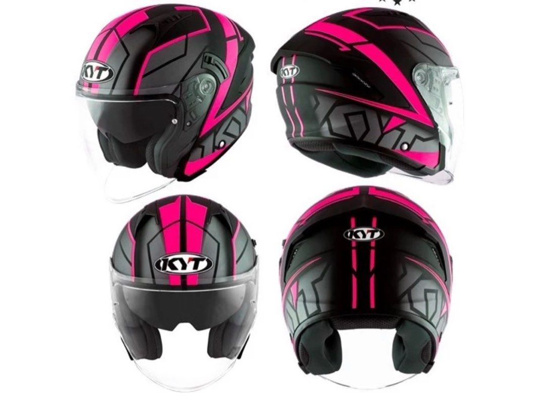 Kyt Helmet pink, Motorcycles, Motorcycle Accessories on Carousell