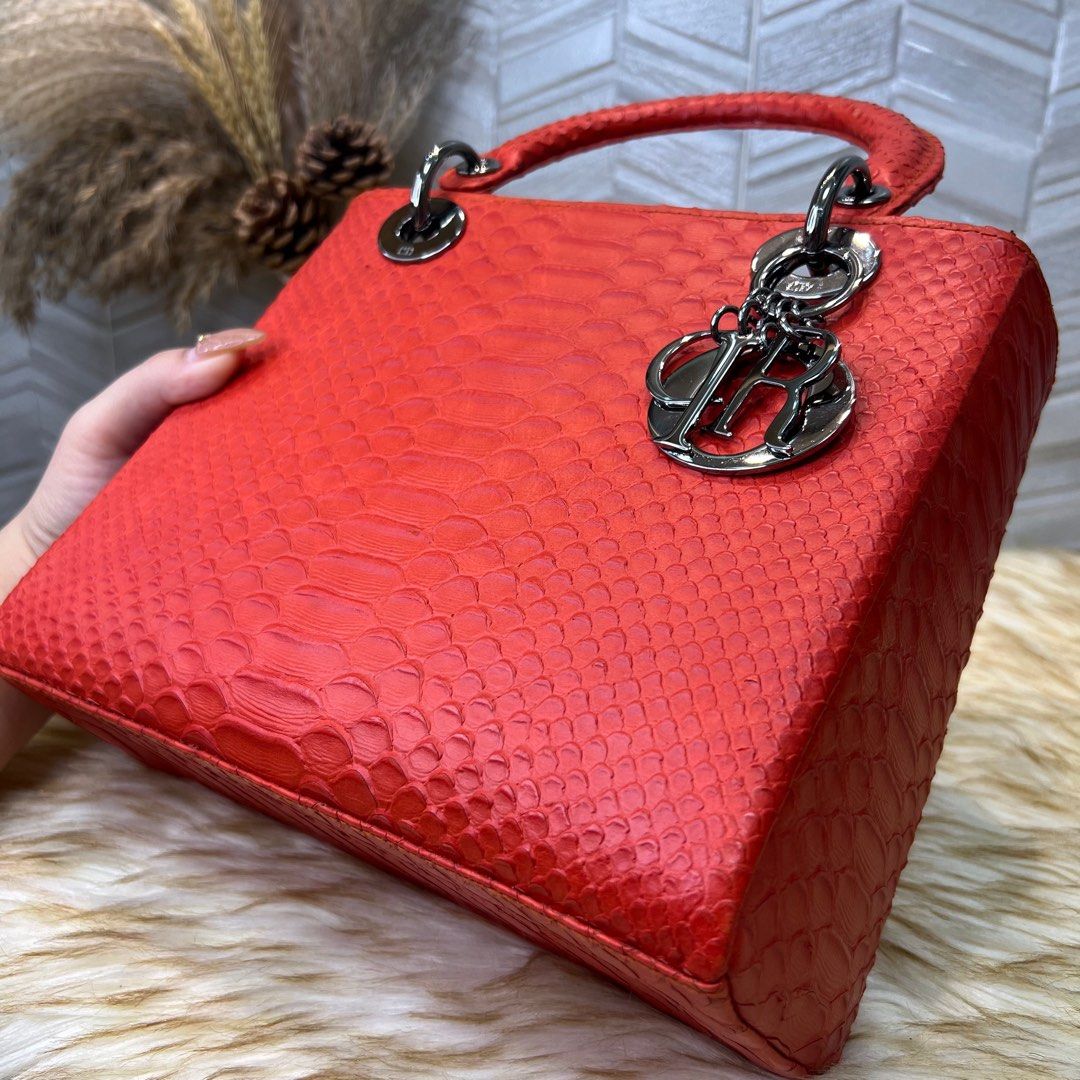 Lady Dior in Exotic Python Leather, Luxury, Bags & Wallets on Carousell