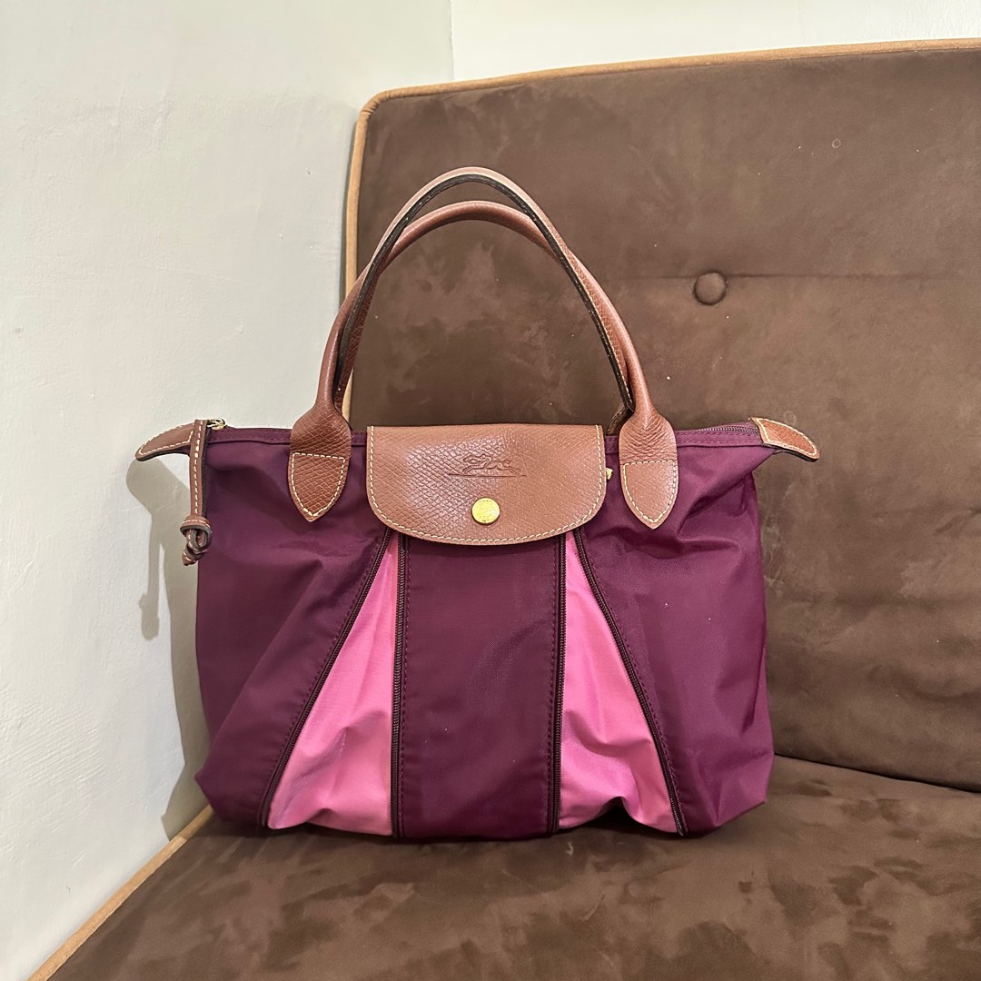 Longchamp Two Tone Short Handle, Luxury, Bags & Wallets on Carousell