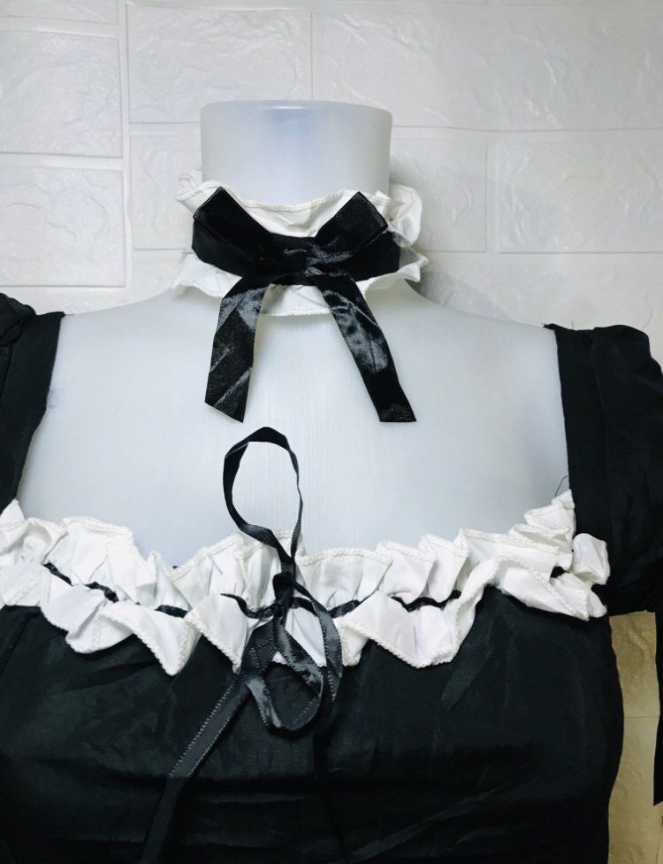 MAID OUTFIT WITH COLLAR, Women's Fashion, Dresses & Sets, Dresses on ...