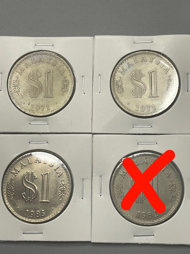 Malaysia RM1 1971 1985 semi keydate 1 ringgit duit lama syiling ...