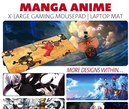 MANGA ANIME COMICS Mousepad ONEPIECE Large Gaming Mouse Pad Computer ...