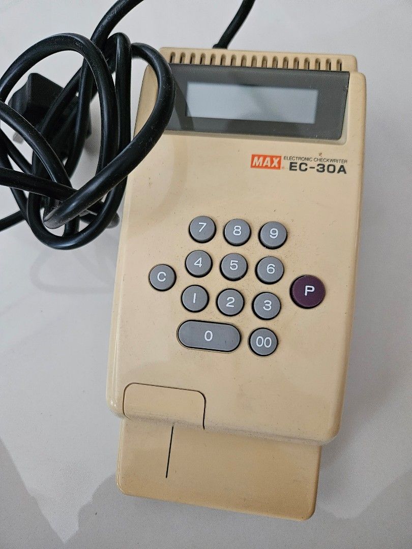 Max EC-30A Cheque Check Writer Printer Japan, Computers & Tech ...