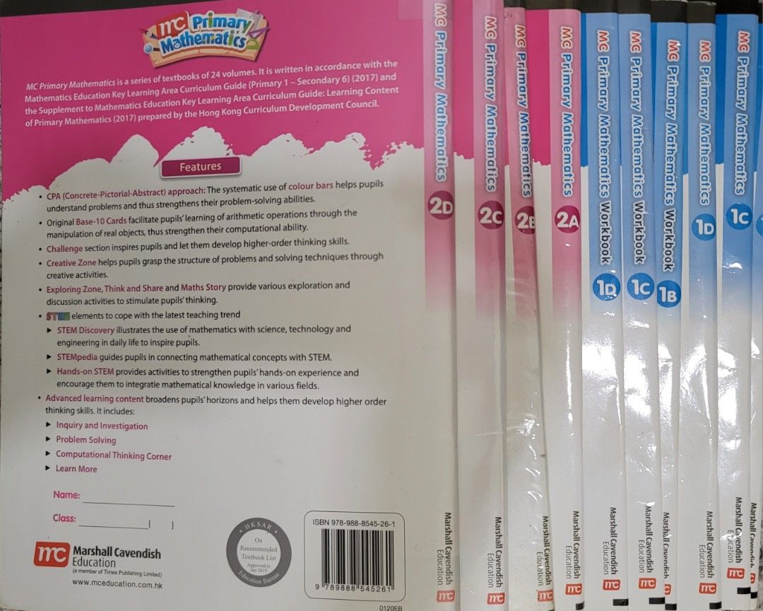MC Marshall Cavendish Education Primary Mathematics Full Set with ...