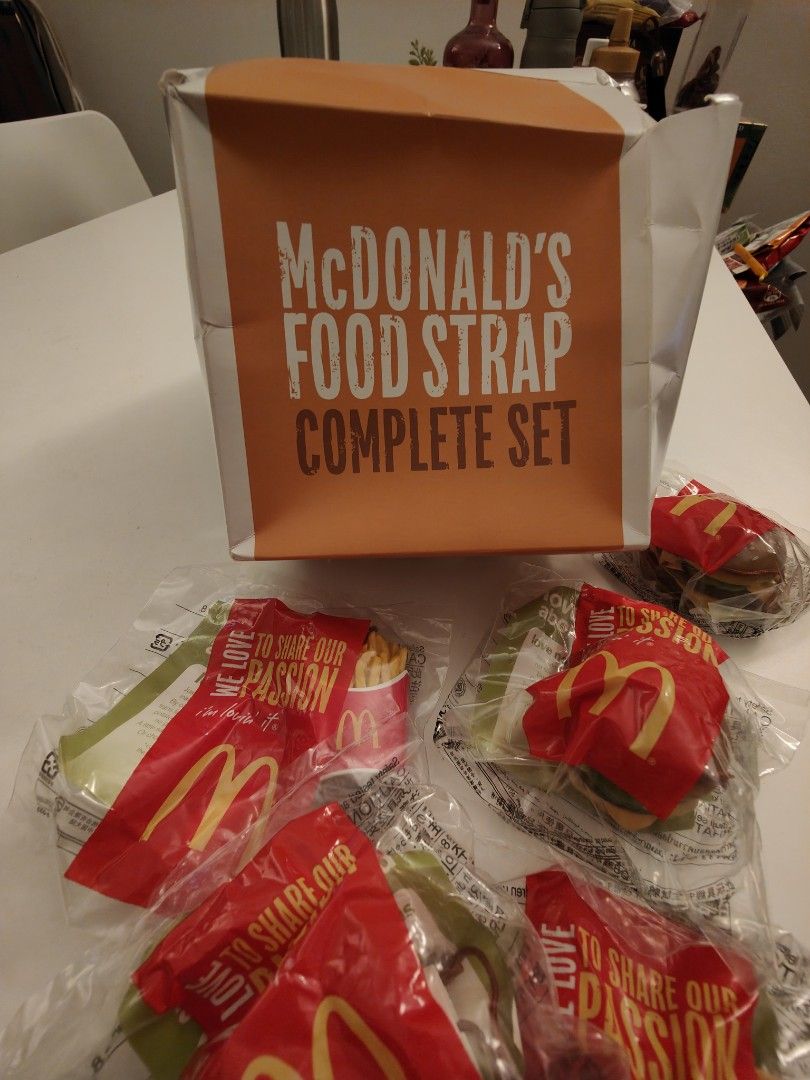 MCDONALD'S FOOD STRAP Full set, Hobbies & Toys, Toys & Games on Carousell