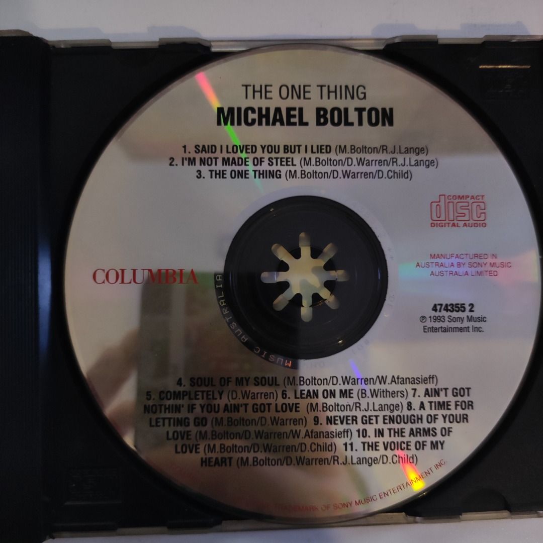 Michael Bolton (The One Thing) - Said I Loved You But I Lied, Hobbies & Toys, Music & Media, CDs ...