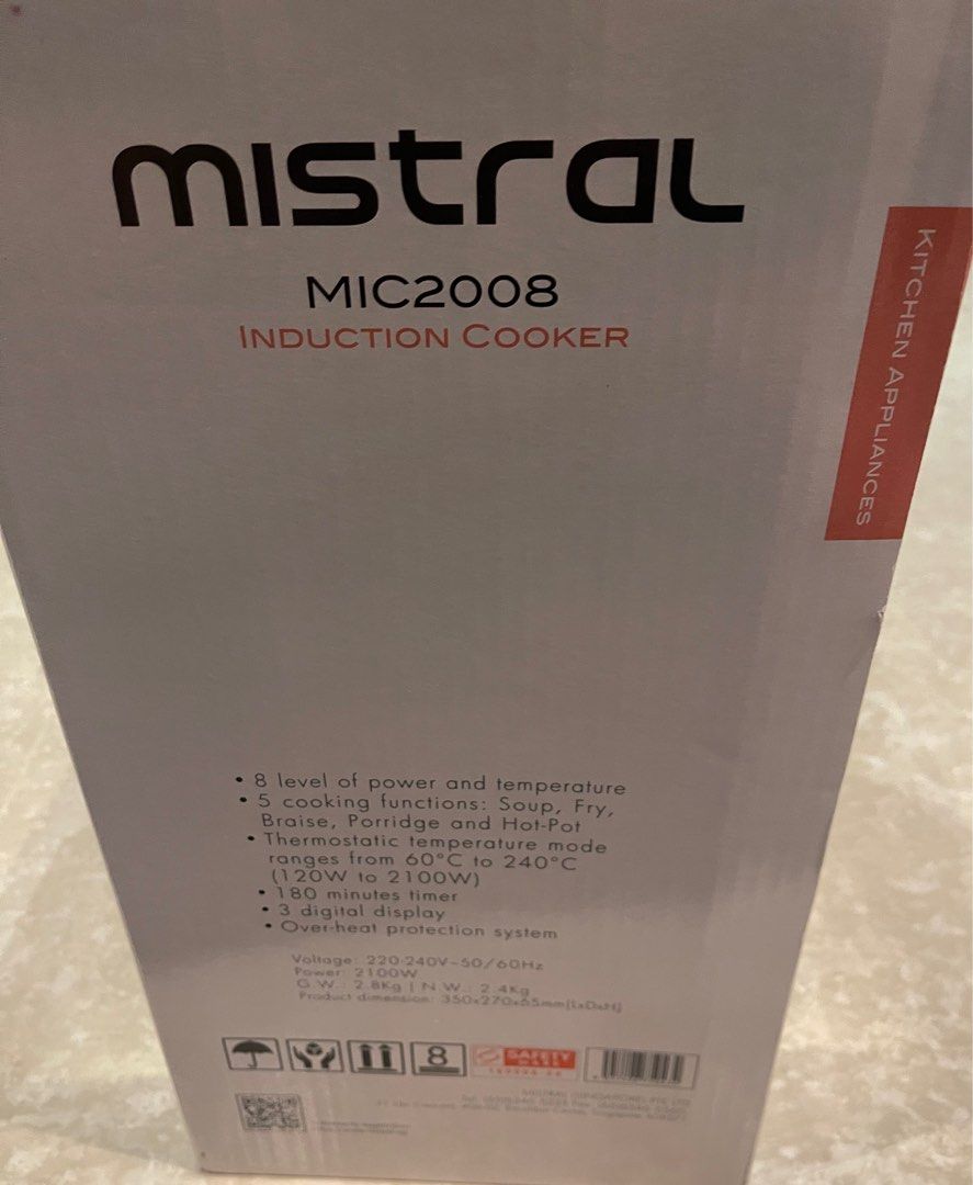 Mistral MIC2008 Induction Cooker, TV & Home Appliances, Other Home ...