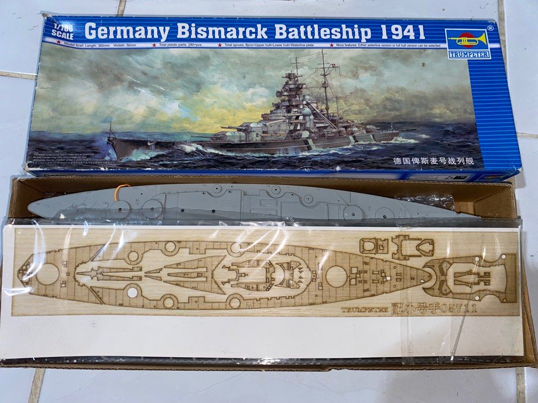Mokit Battleship Bismarck 1/700, Hobbies & Toys, Toys & Games on Carousell