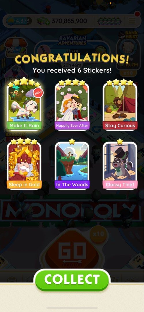 Monopoly Go Sticker card, Video Gaming, Gaming Accessories, In-Game ...