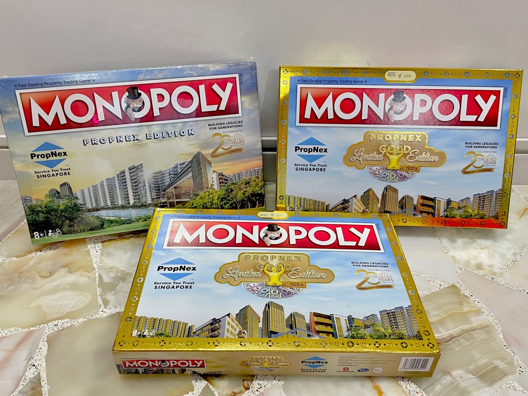 Monopoly (Propnex Edition) + GOLD (limited edition), Hobbies & Toys ...