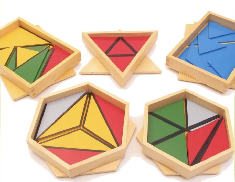 [MONTESSORI] - CONSTRUCTIVE TRIANGLE BOX 1-5, Bayi & Anak, Mainan ...
