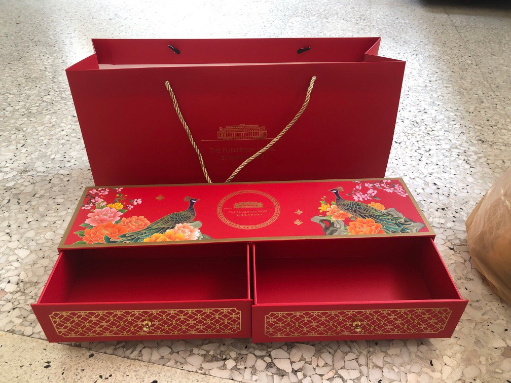 Mooncake box Fullerton 2023 drawer red, Furniture & Home Living, Home ...