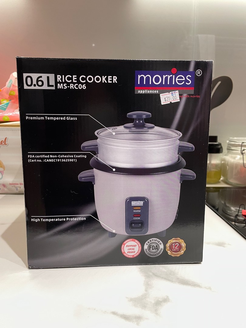 Morries 0.6L Rice Cooker with Steamer Functionality, TV & Home ...