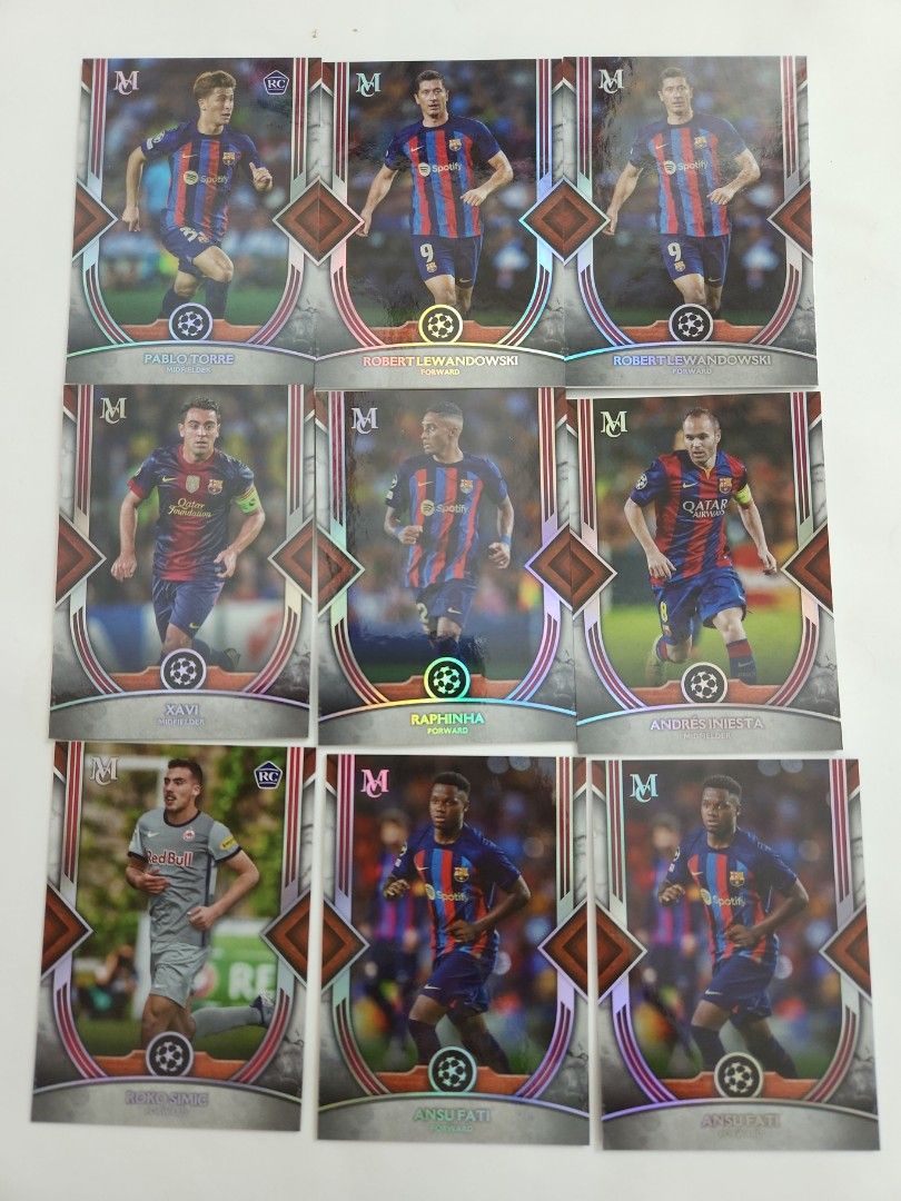 Museum Premium Thick Soccer Football Cards Milan Barcelona Real Madrid ...