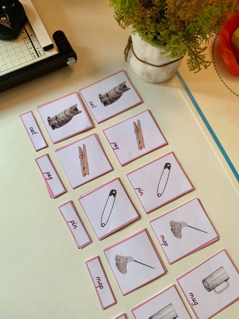 (NEW) Montessori Pink Series CVC Cards PDF & Moveable Wooden Alphabet ...