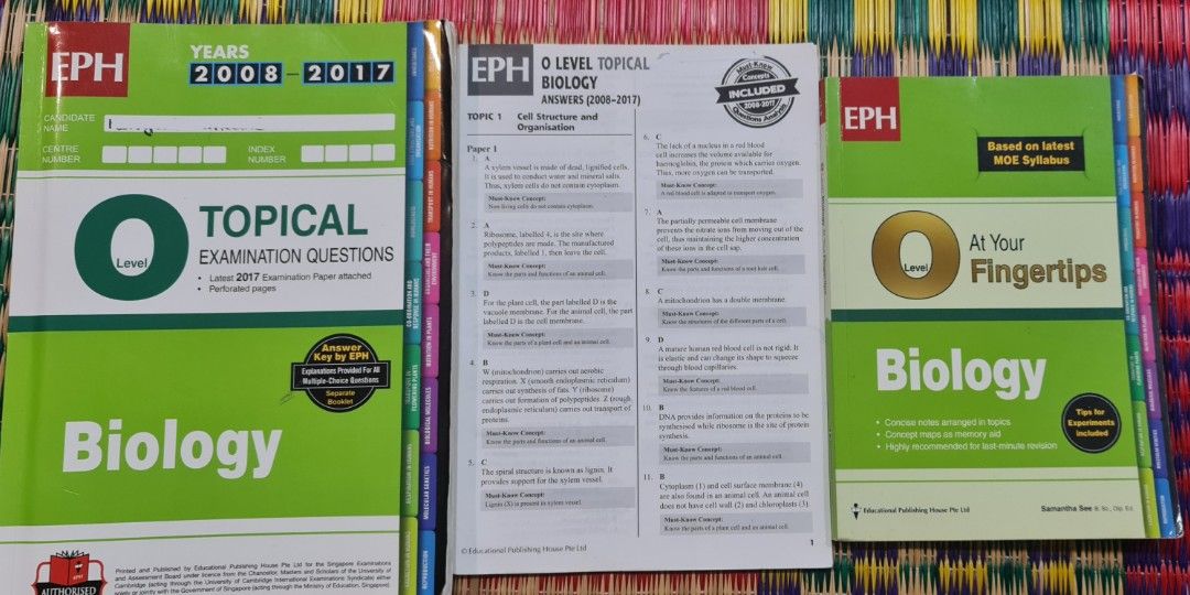 O Level Biology EPH assessment book and notes., Hobbies & Toys, Books ...