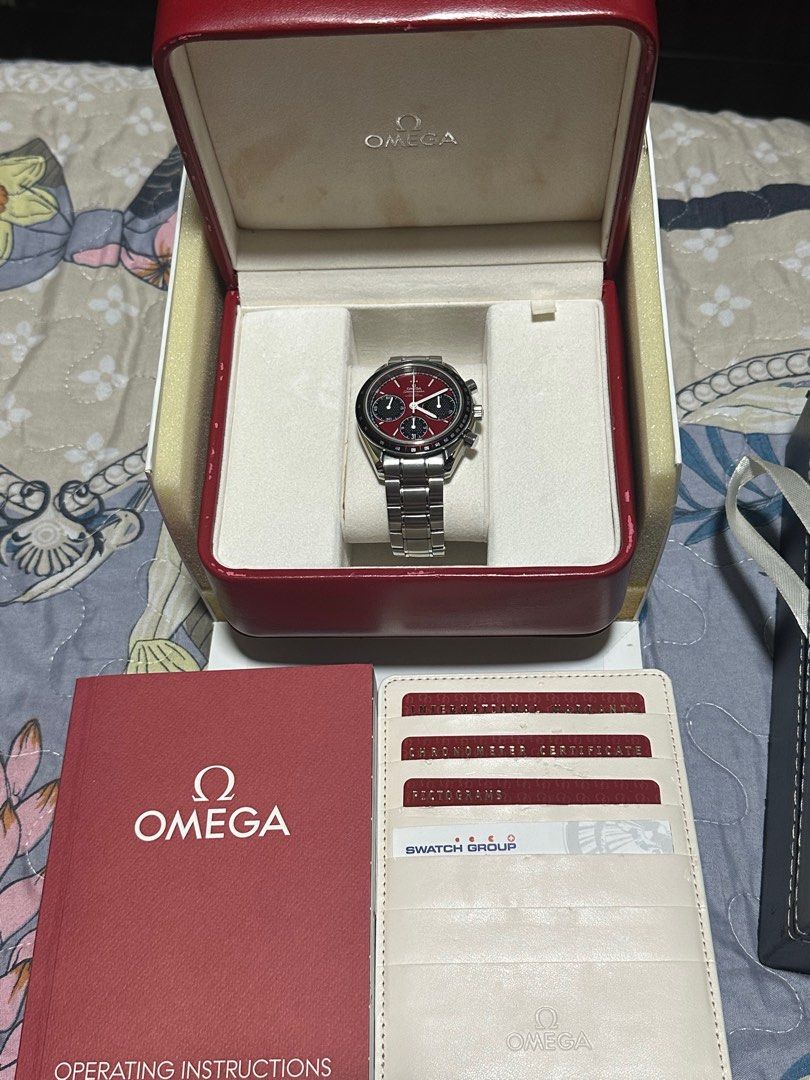 omega speedmaster racing 40mm Red, Luxury, Watches on Carousell