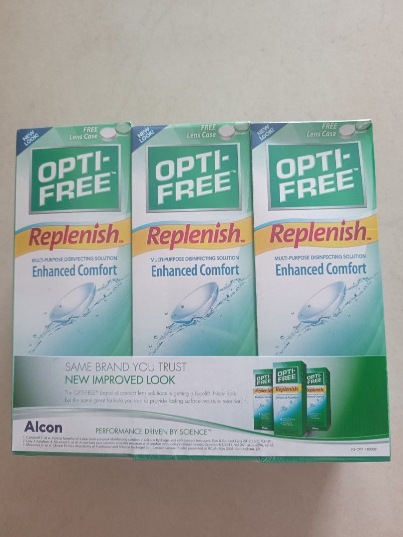 Opti-free Replenish Contact Lenses Solution, Beauty & Personal Care ...
