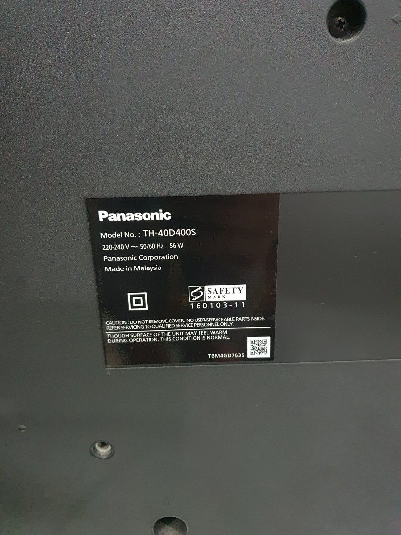 Panasonic 40" TV, TV & Home Appliances, TV & Entertainment, TV on Carousell