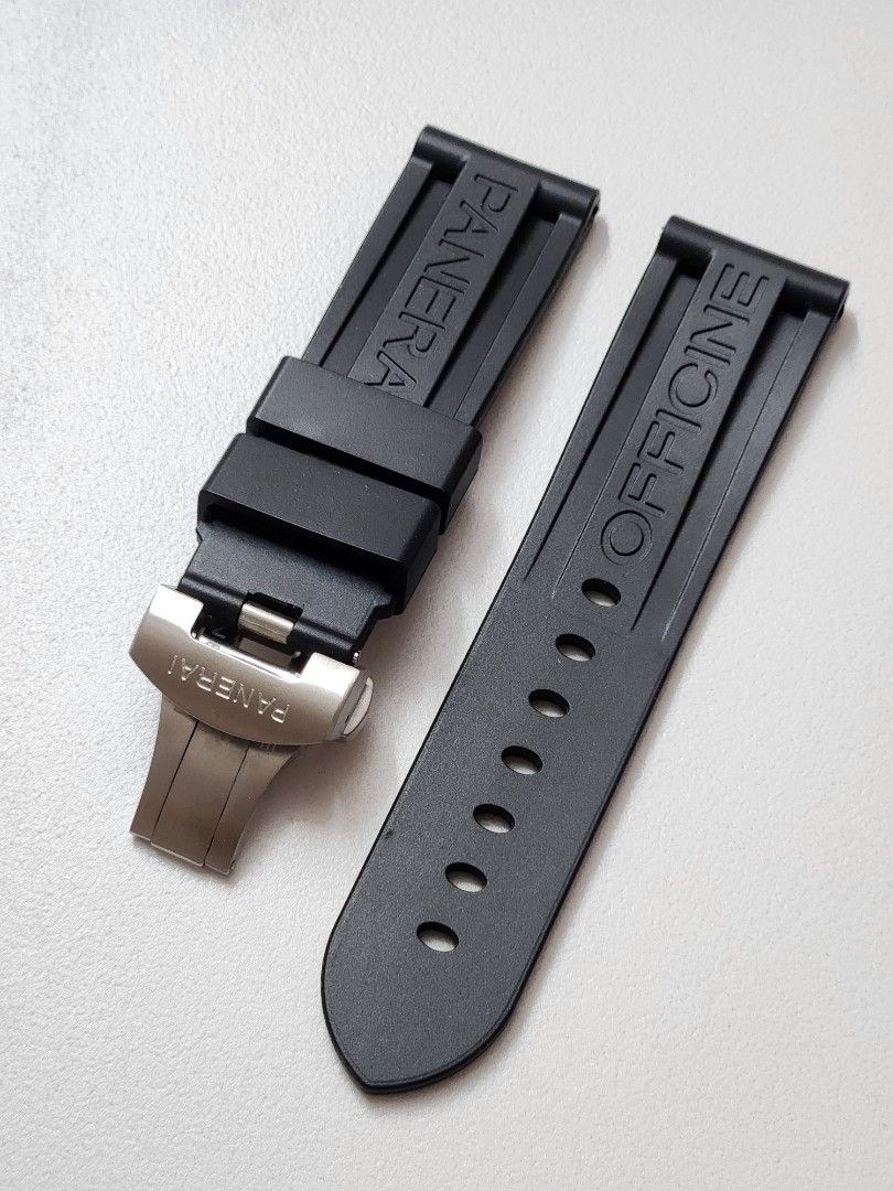Panerai Rubber Strap with Folding Clasp, Men's Fashion, Watches ...