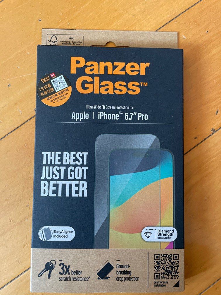 panzer glass iphone 15 pro max mon 貼, 手提電話, 電話及其他裝置配件, 其他電子周邊配件及產品 ...