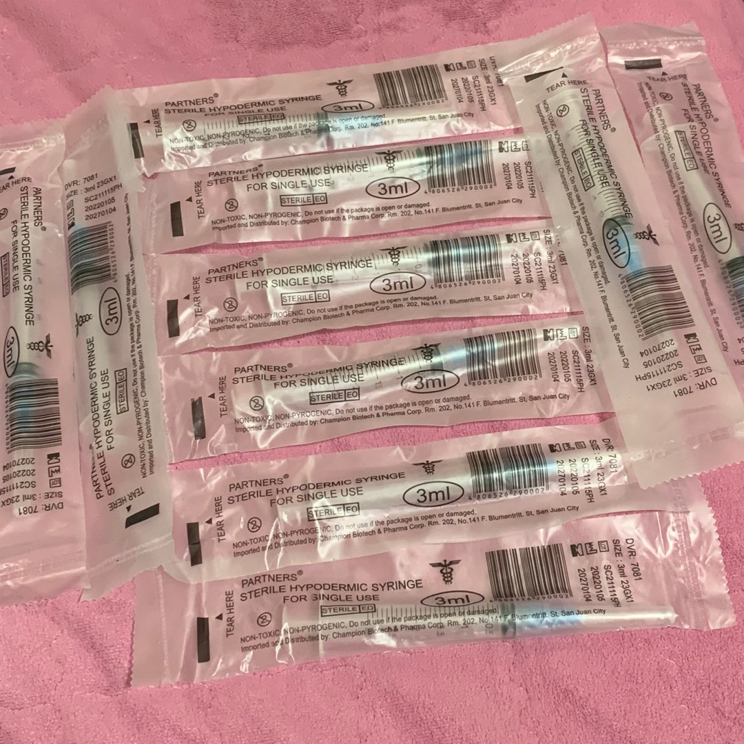 Partners Sterile Hypodermic Syringe - 3cc, Health & Nutrition, Medical Supplies & Tools on Carousell