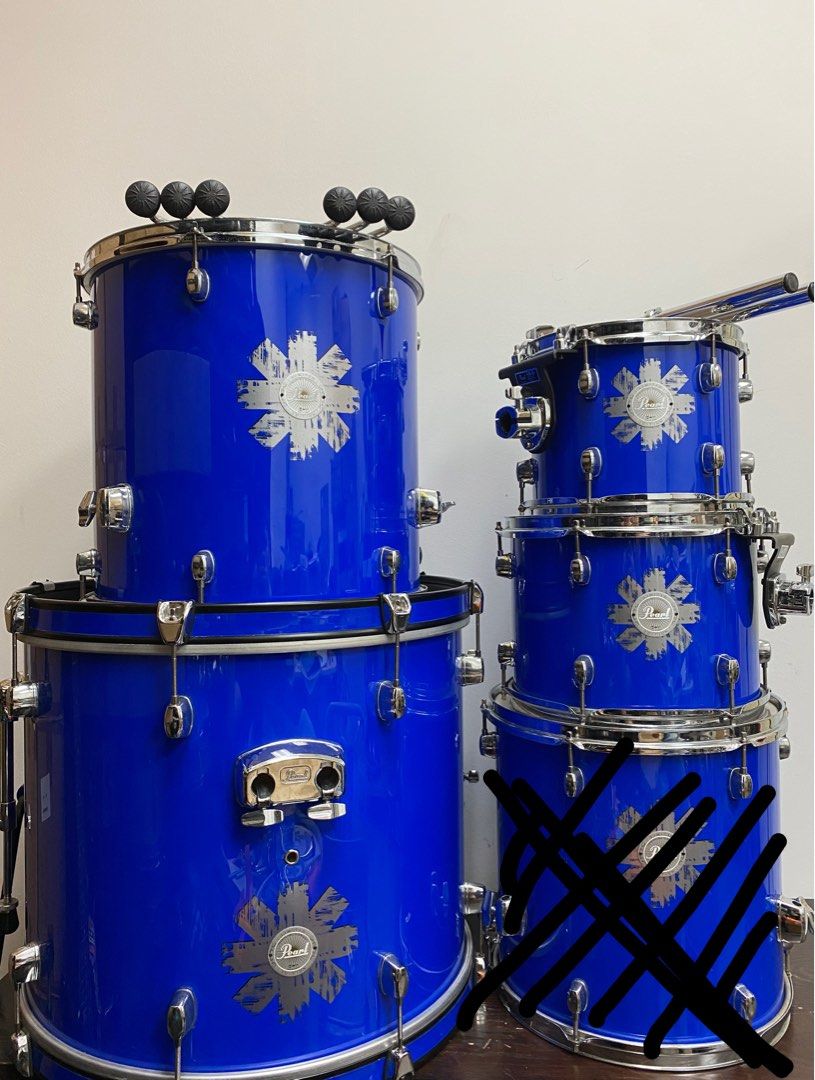 Pearl Limited Edition Chad Smith Forum Series 4 piece drum shell pack ...