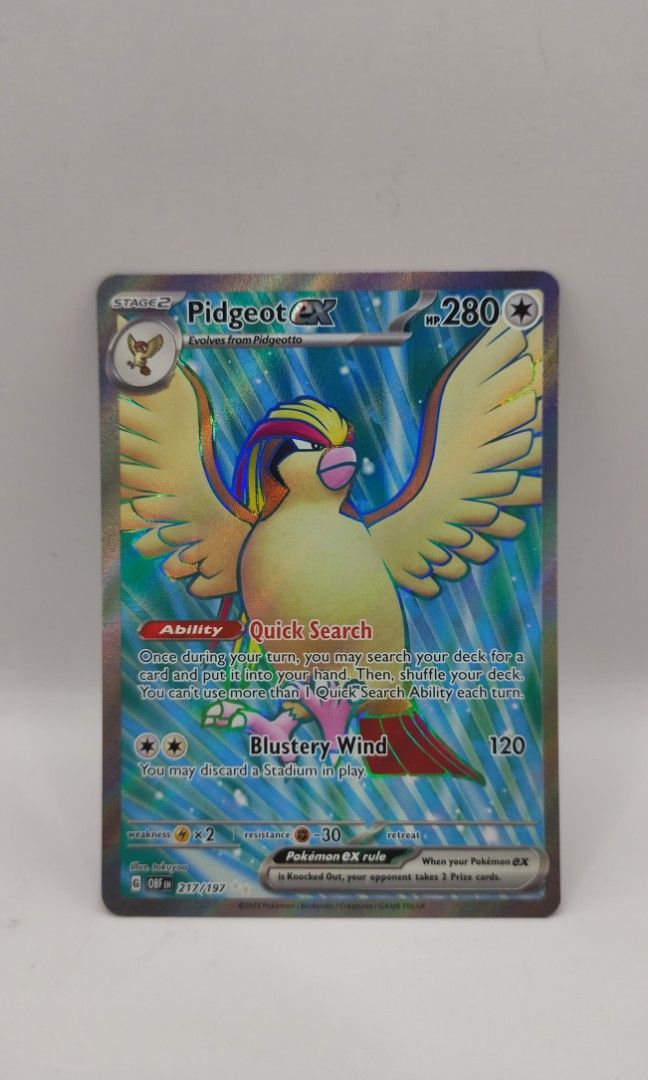 Pidgeot EX UR SV03 Obsidian Flames Pokemon TCG Trading Card Game ...