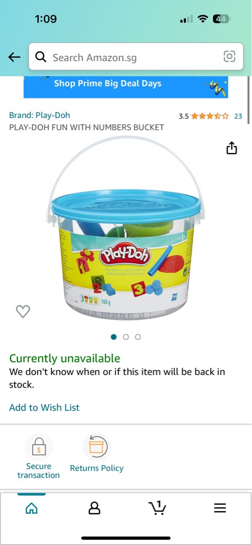 PlayDoh Numbers Playset Bucket, Hobbies & Toys, Toys & Games on Carousell