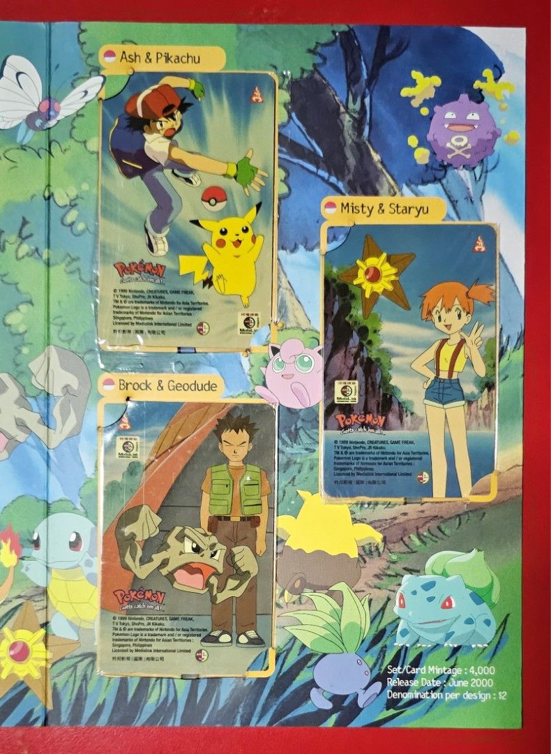 Pokemon Phone Cards (Singtel, Released June 2000)., Hobbies & Toys ...