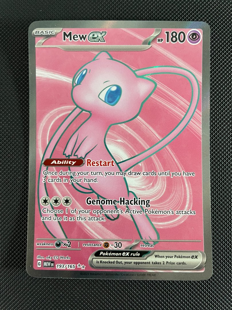 Pokémon cards: Mew ex - 193/165 - Full Art Secret Rare Scarlet & Violet ...