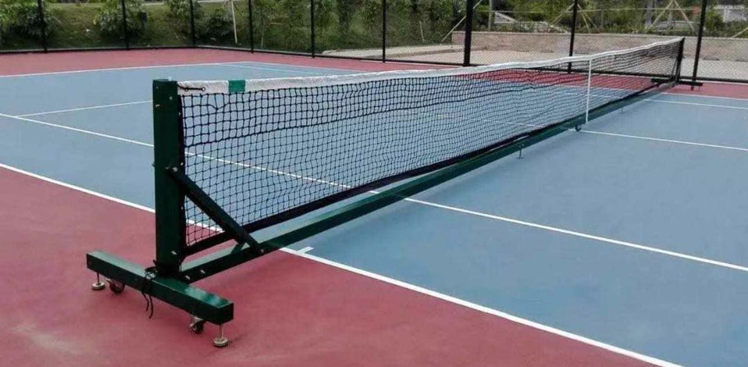 Portable Tennis Post with Wheels Badminton, Sports Equipment, Other ...