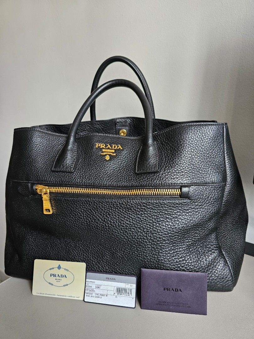 PRADA VIT.DAINO NERO, Luxury, Bags & Wallets on Carousell