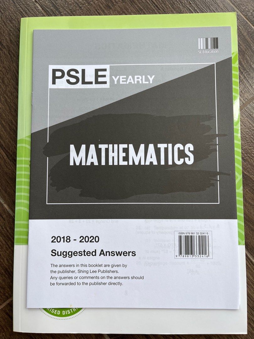 PSLE yearly Math examination Questions 2018-2020, Hobbies & Toys, Books ...