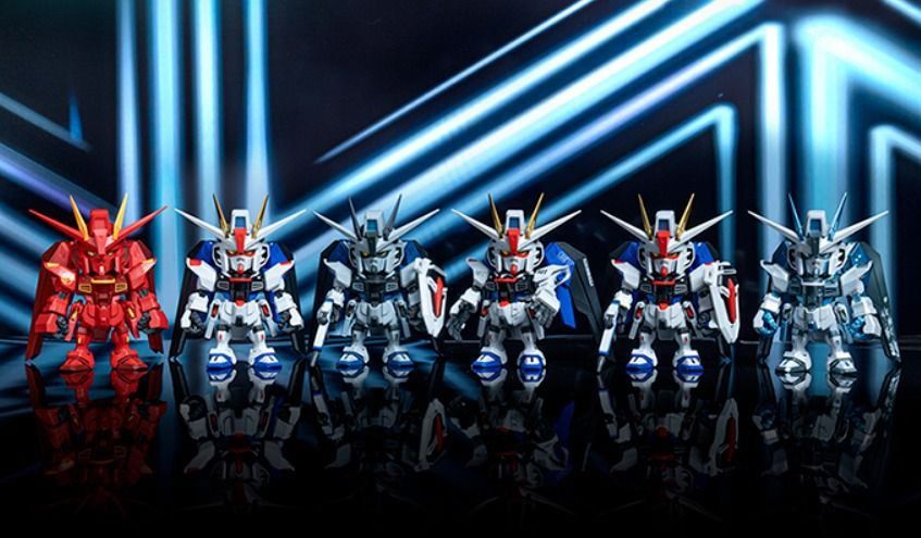 QMSV MINI - freedom Gundam (Gundam seed) set of 6 - Bandai namco ...