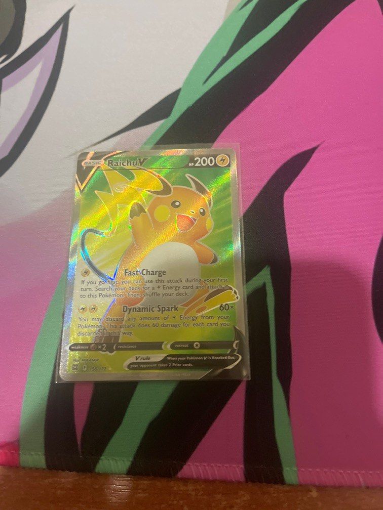 Raichu v full art, Hobbies & Toys, Toys & Games on Carousell