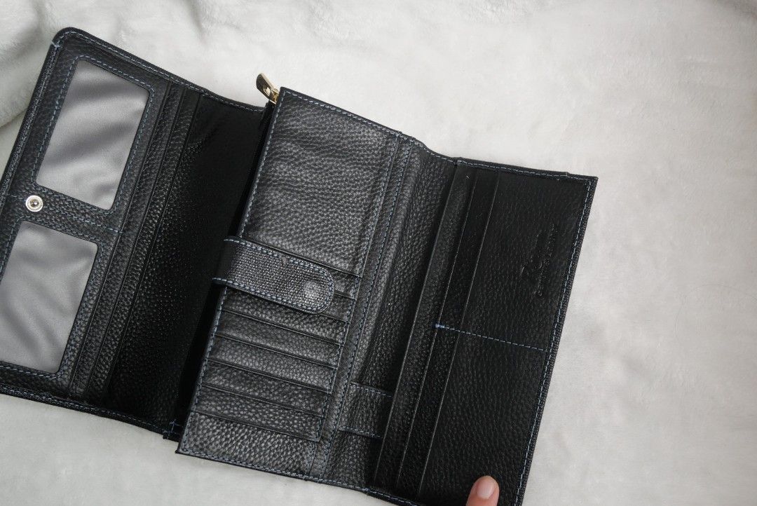 RIVIERA Trifold Long Wallet, Luxury, Bags & Wallets on Carousell