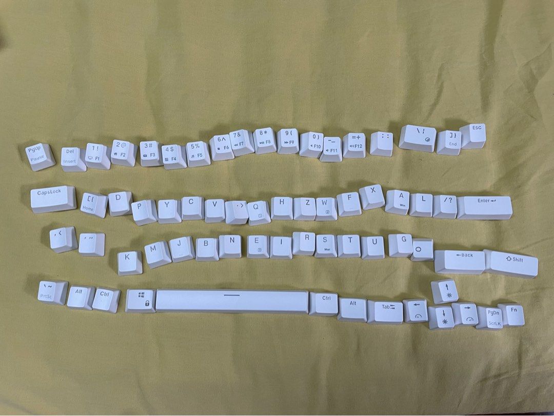 RK G68 Keycaps (White, see-through legends), Computers & Tech, Parts ...