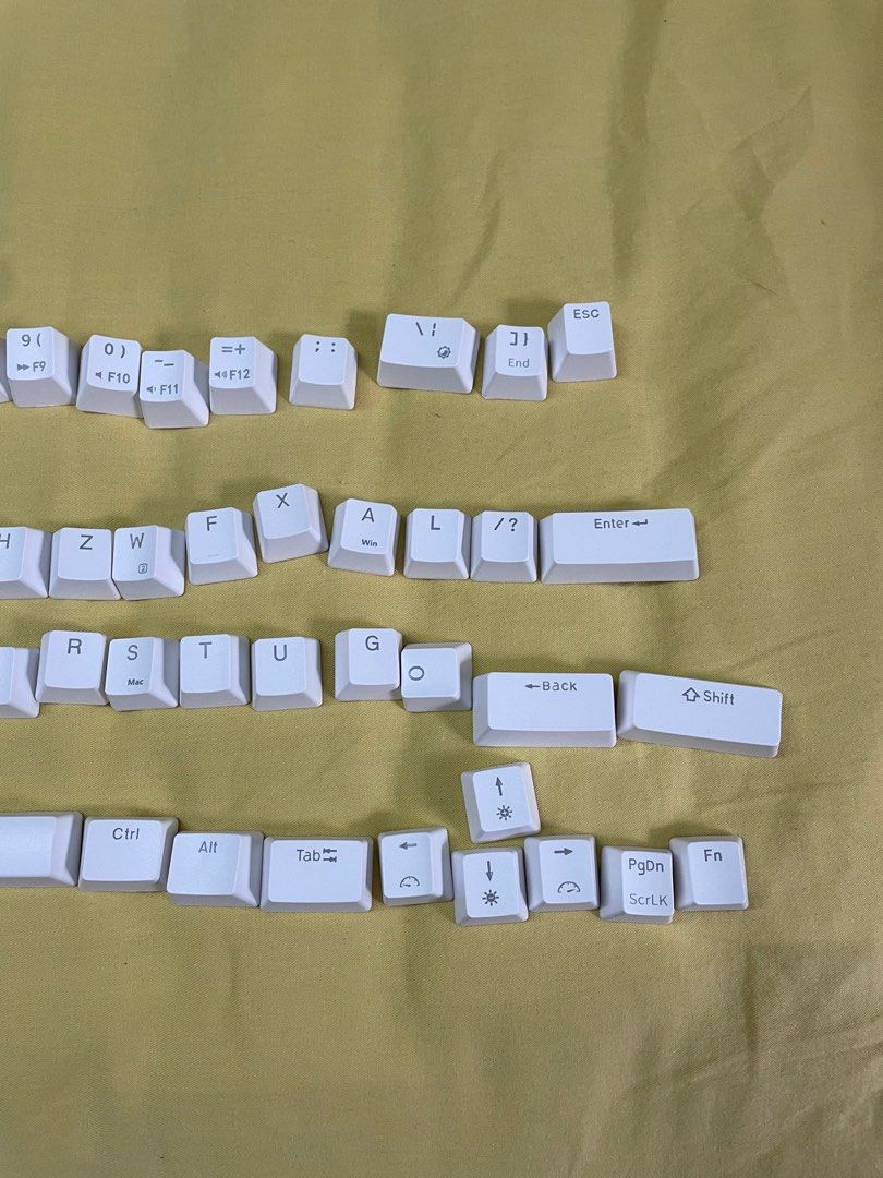 RK G68 Keycaps (White, see-through legends), Computers & Tech, Parts ...