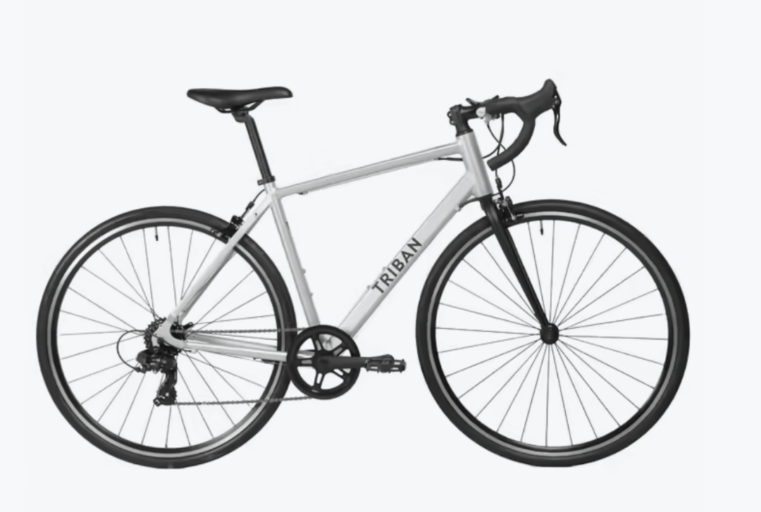 Road Bike Triban RC 100 7sp Silver - XL, Sports Equipment, Bicycles ...
