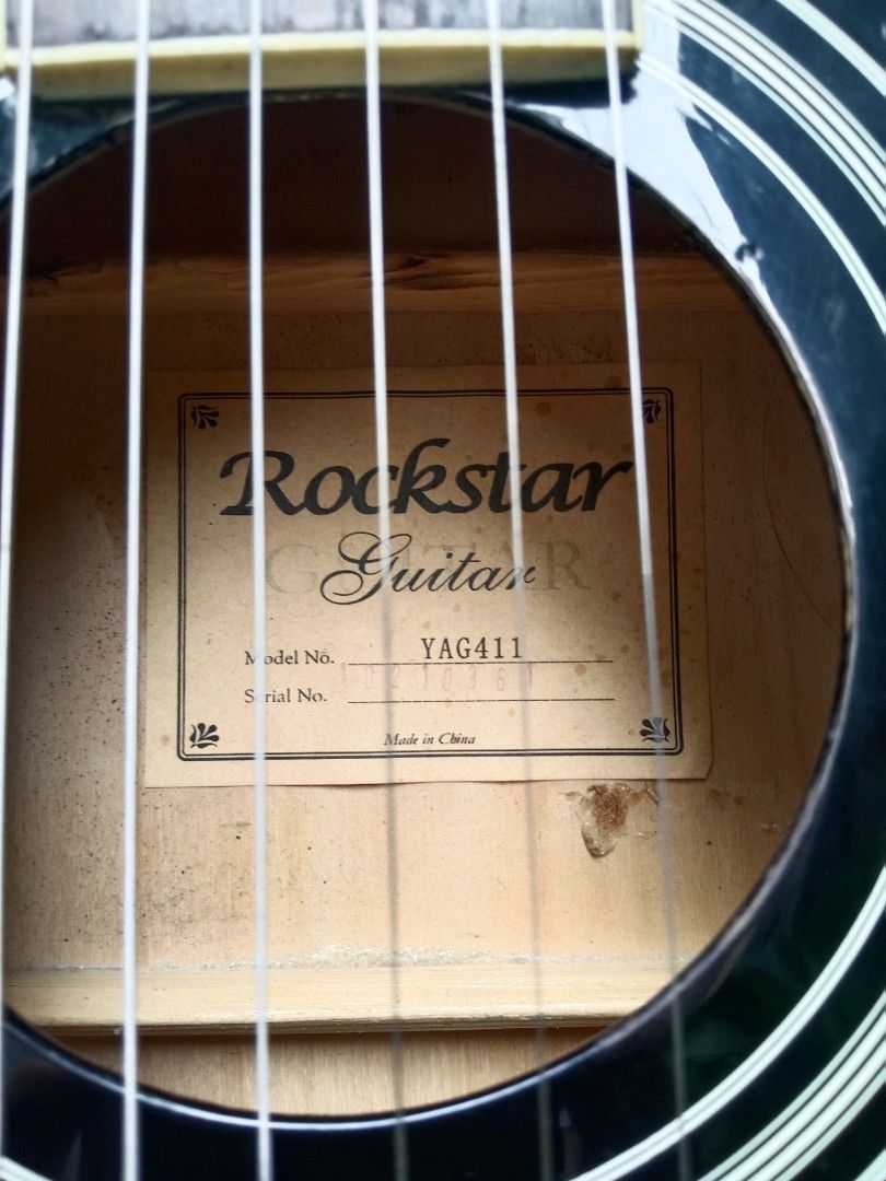 Rockstar acoustic guitar, Hobbies & Toys, Music & Media, Musical ...