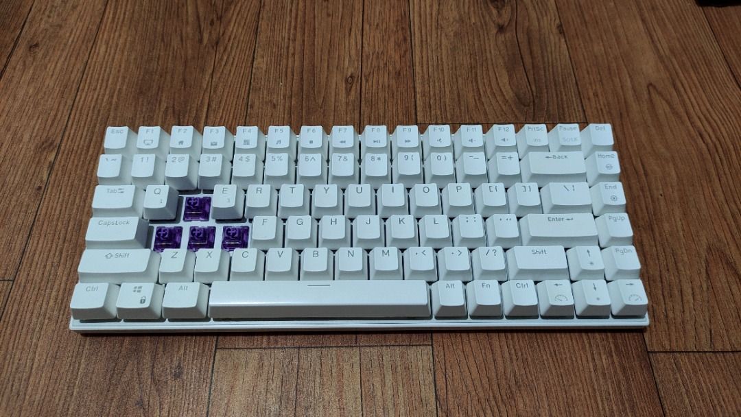 Royal Kludge RK84 White Tri Mode Brown RK Switches with Akko CS Jelly ...