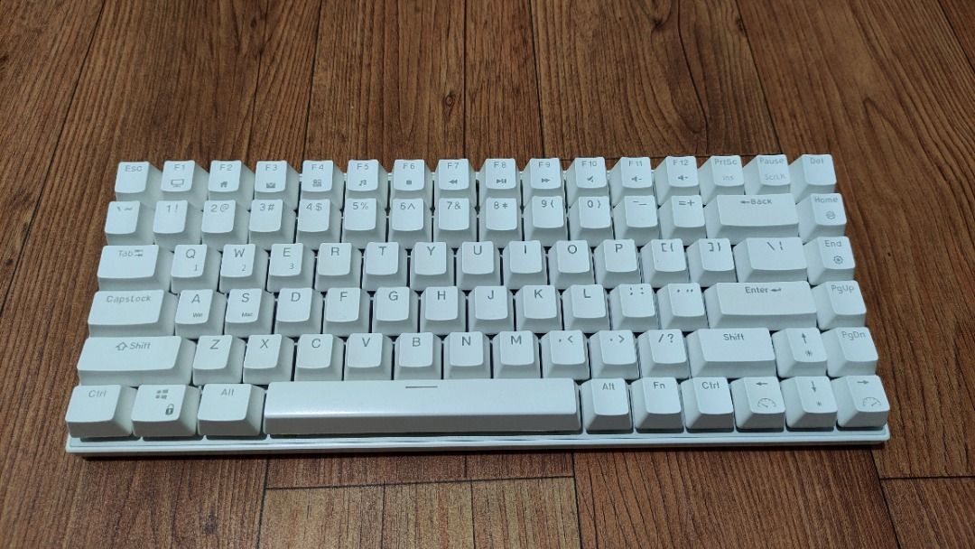 Royal Kludge RK84 White Tri Mode Brown RK Switches with Akko CS Jelly ...