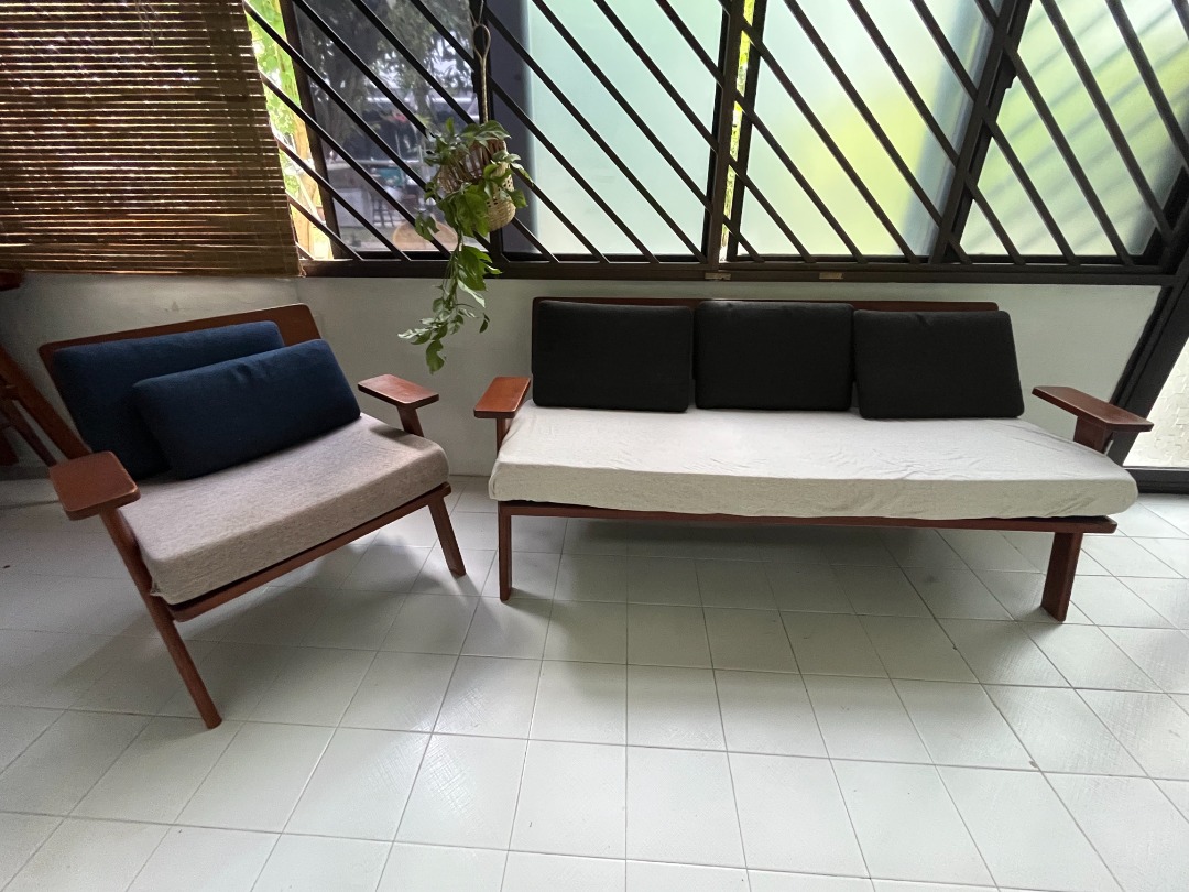 Scanteak Duo + Mono Teak Sofa and Armchair set, Furniture & Home Living, Furniture, Sofas on ...
