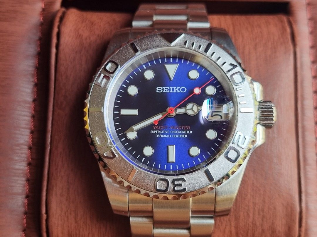Seiko Mod Custom Yachtmaster Diver, Men's Fashion, Watches ...