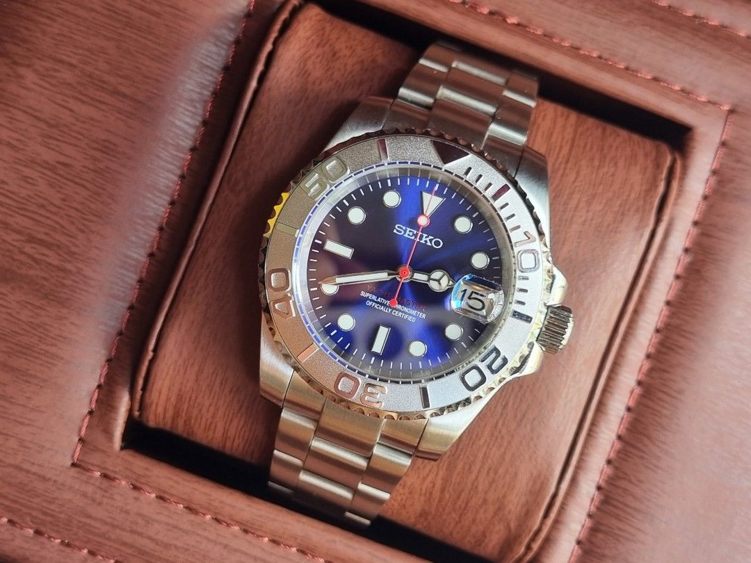 Seiko Mod Custom Yachtmaster Diver, Men's Fashion, Watches ...