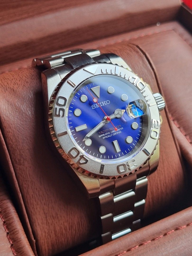 Seiko Mod Custom Yachtmaster Diver, Men's Fashion, Watches ...