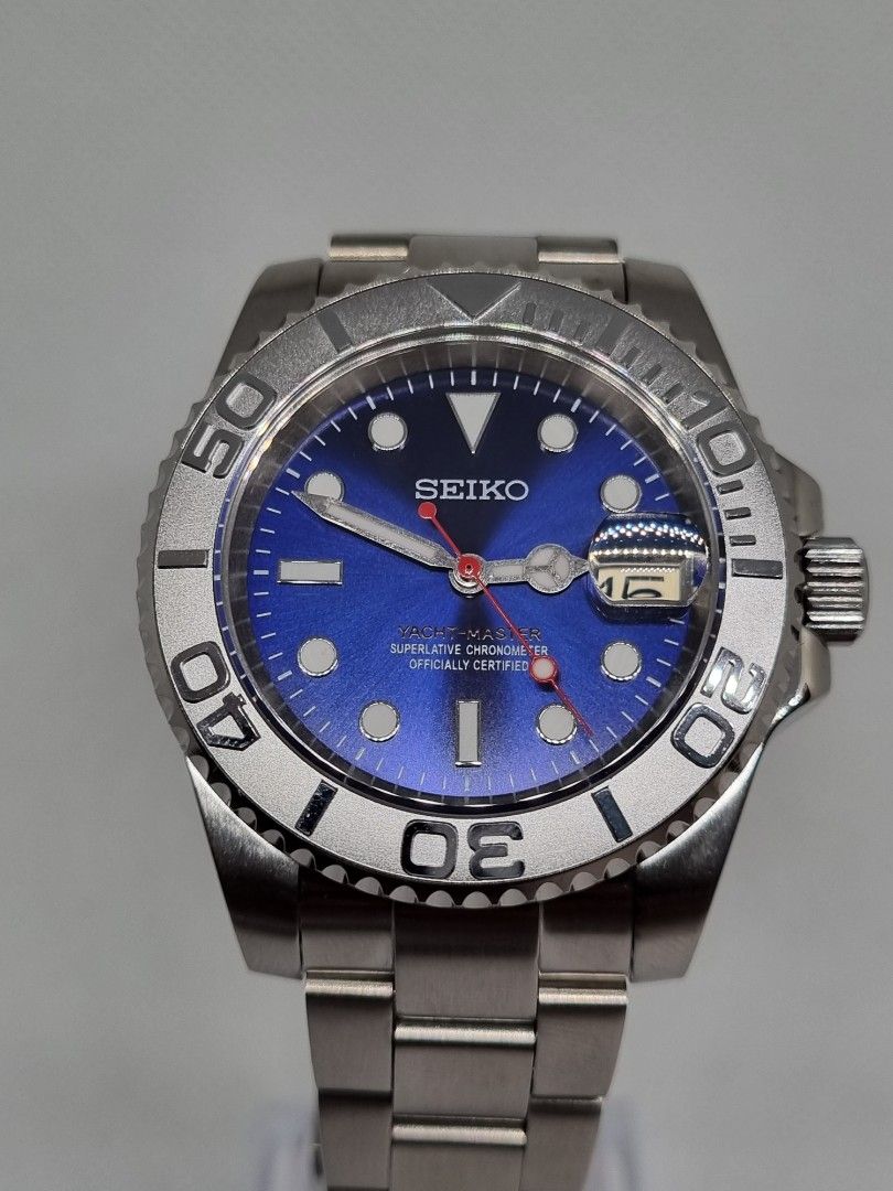 Seiko Mod Custom Yachtmaster Diver, Men's Fashion, Watches ...