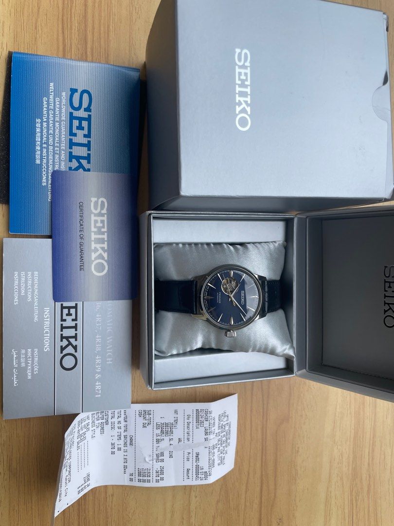 Seiko Presage - Blue Moon Open Heart Cocktail Time - SSA405 / SSA405J1 ...