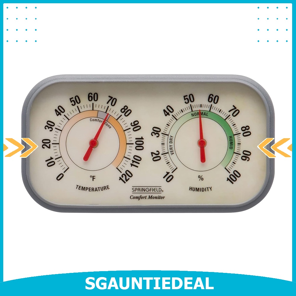 Springfield Color Track Humidity Meter and Thermometer, Furniture ...